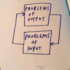 Problems of output are problems of input