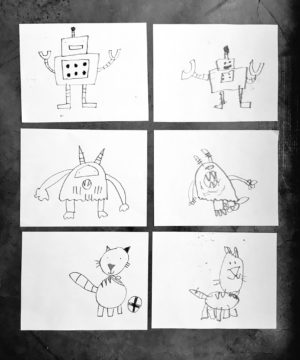 Drawing side by side