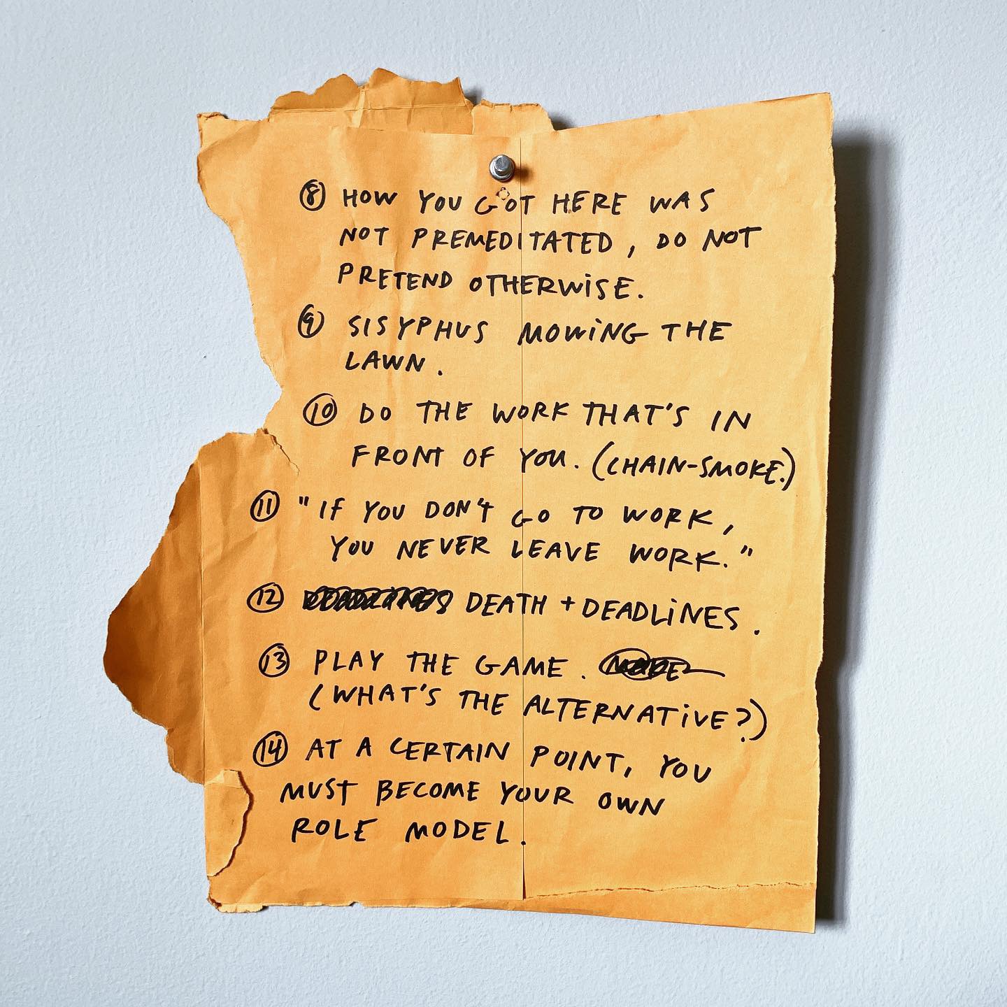 Found notes to myself - Austin Kleon