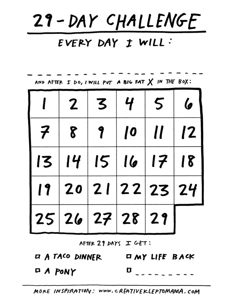 29-day challenge - Austin Kleon